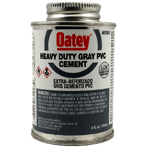 Oatey - Heavy Duty Gray PVC Cement - 4ozﾠ(31093) – Commercial ...