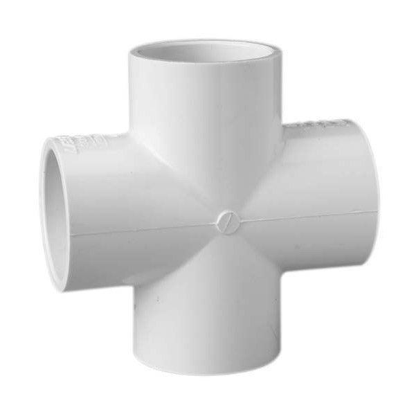 4" Schedule 40 PVC Cross, slip x slip x slip x slip 420-040 ...
