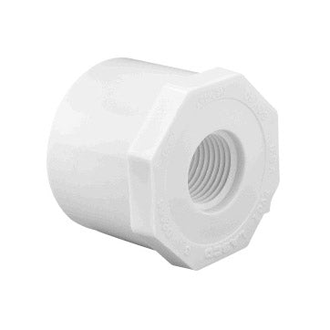 1-1/4" x 1/2" Schedule 40 PVC Reducer Bushing, Flush Style, Spg x FPT ...