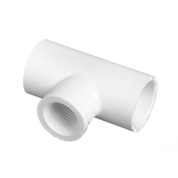 4" x 4" x 3" Schedule 40 PVC Reducing Tee, slip x slip x FPT 402-422 ...