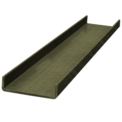 FRP Channel, (IPE) Isophthalic Polyester Non-Flame Retardant, 24" x 3 ...