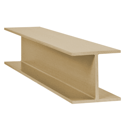 FRP Wide Flange Beam, (VFR) Vinyl Ester Fire Retardant, 8" x 1/2", Bei ...