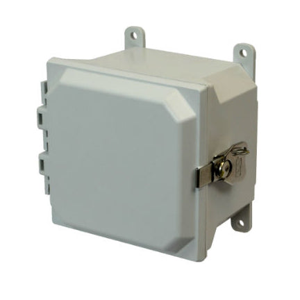 6x6x4 NEMA 4X Fiberglass Enclosure - AMU664T – Commercial Industrial Supply