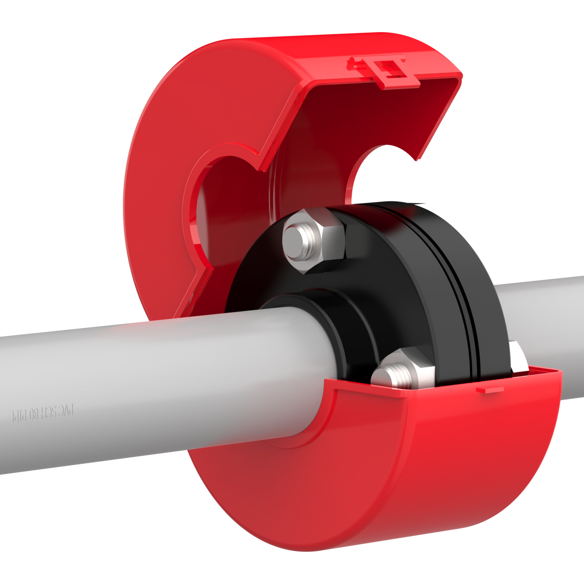 2 in Truflo® LFS Series Flange Shield, Red Polypropylene (LFS020-R) at ...