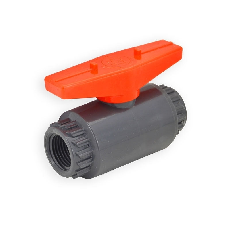 Order this 1/2" Flui-PRO Gray PVC Compact Ball Valve - Threaded ...