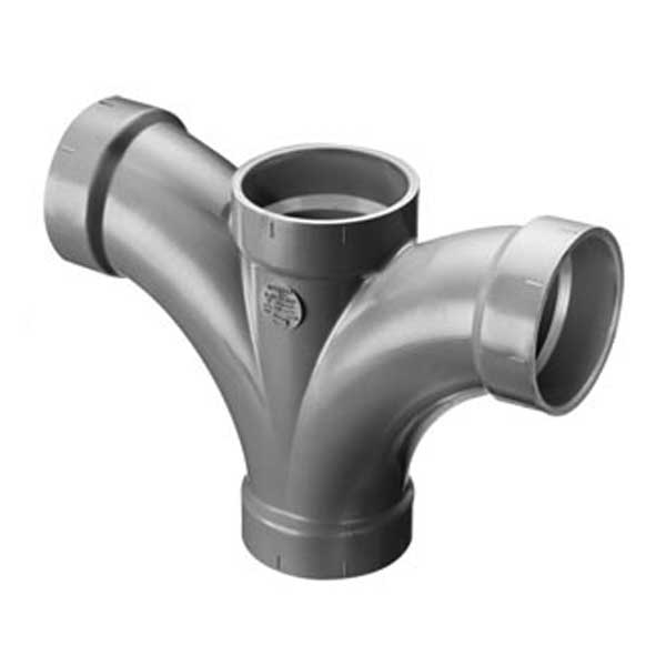 2" x 2" x 1-1/2" x 1-1/2" LabWaste CPVC Double Fixture Fitting HXHXHX ...