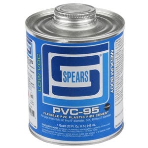 Shop PVC-95 Spears Blue Medium Body PVC Cement - Quart (PVC95B-030 ...